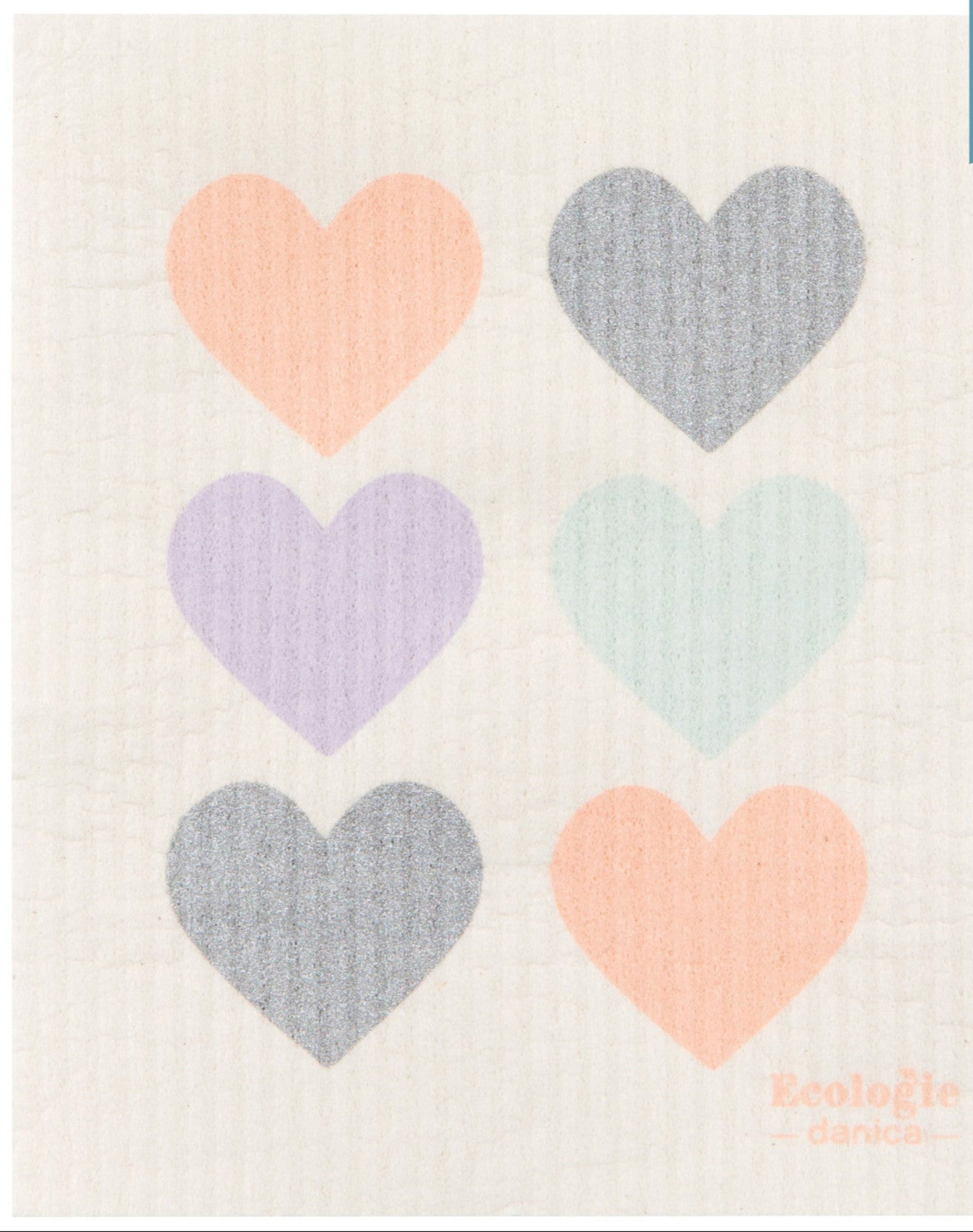 Swedish Dish Cloth - Pastel Hearts – Honeycomb Kitchen Shop